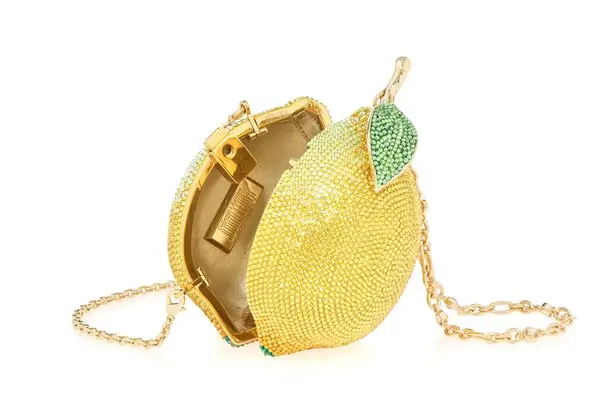 Judith Leiber Citron Lemon Crystal Clutch
