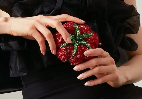 Judith Leiber Crystal Tomato Clutch