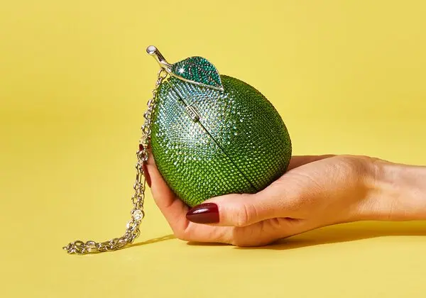 Judith Leiber Crystal Adorned Novelty Clutch - Green