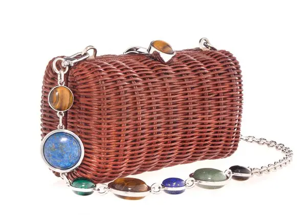 Judith Leiber Poppy Basket Clutch
