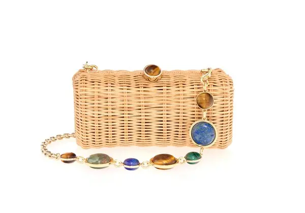 Judith Leiber Poppy Basket Handbag - Neutral