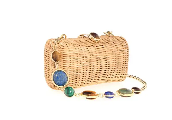 Judith Leiber Poppy Basket Handbag - Neutral