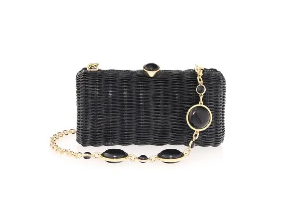 Judith Leiber Poppy Basket Handbag - Black