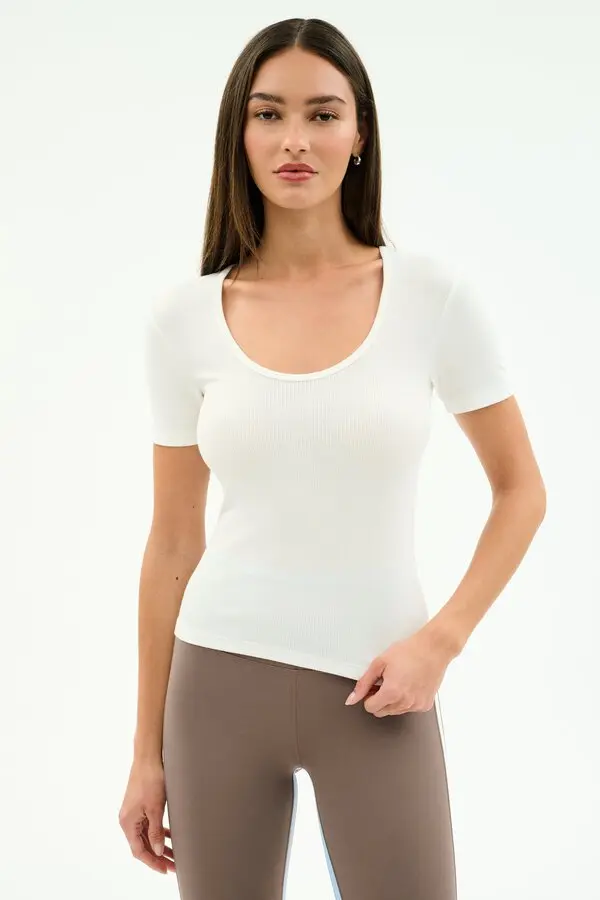 Splits59 Ashby Rib Short Sleeve - White