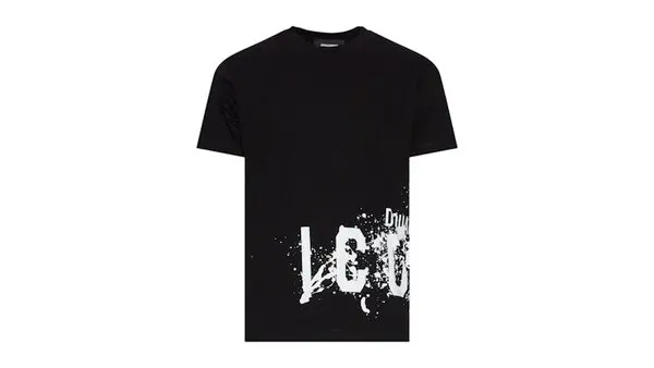 Dsquared2 Cool Fit Large Icon Paint Splatter Logo T-shirt - Black