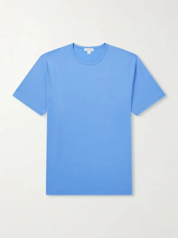 Sunspel Slim-fit Cotton-jersey T-shirt - Blue