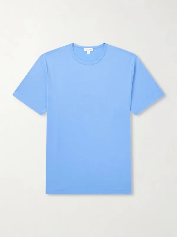 Sunspel Slim-fit Cotton-jersey T-shirt - Blue