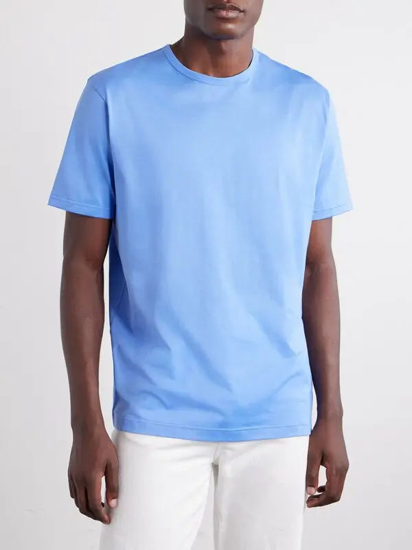 Sunspel Slim-fit Cotton-jersey T-shirt - Blue