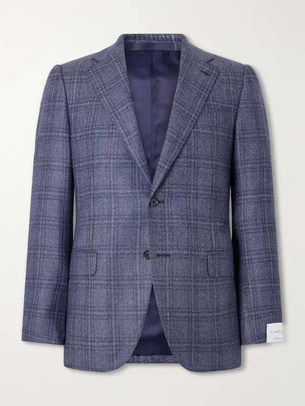 Caruso Norma Checked Wool Blazer