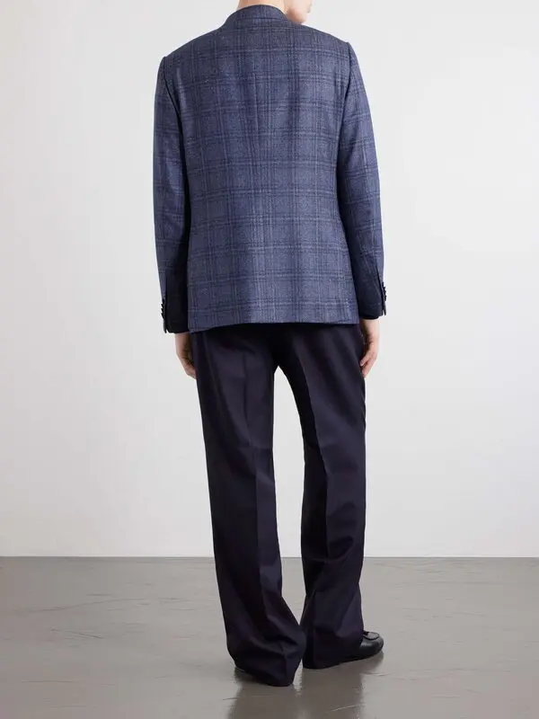 Caruso Norma Checked Wool Blazer