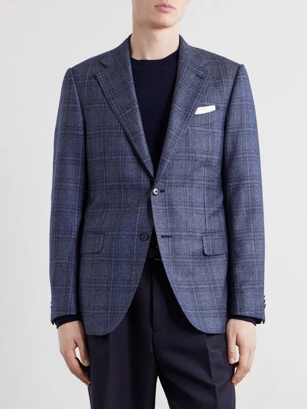 Caruso Norma Checked Wool Blazer