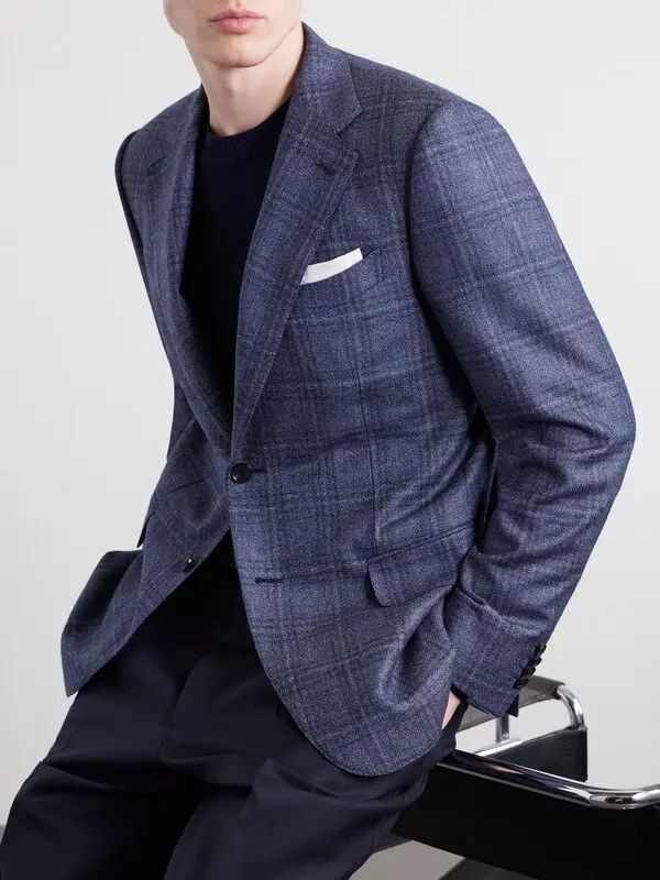 Caruso Norma Checked Wool Blazer