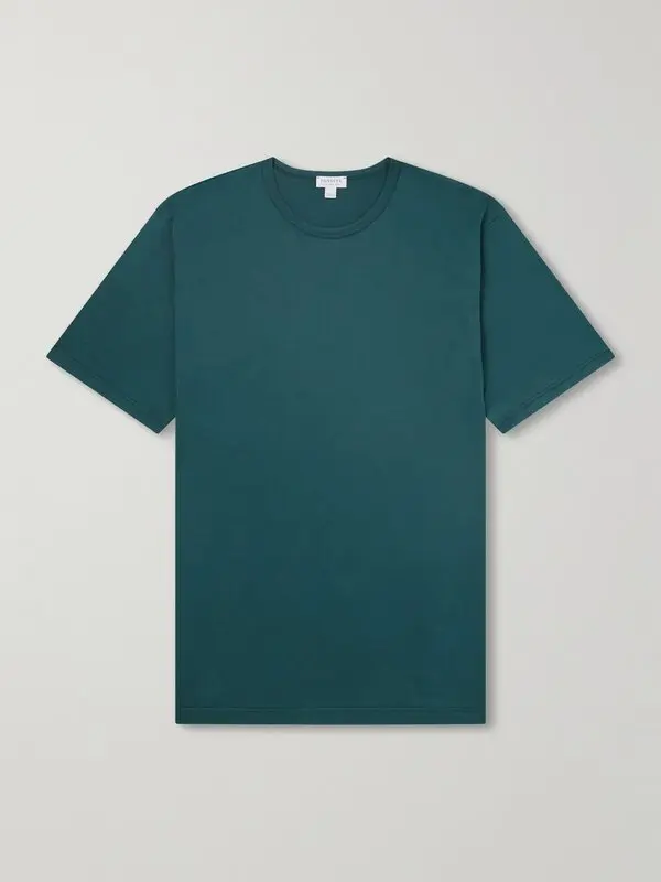 Sunspel Slim-fit Cotton-jersey T-shirt - Green
