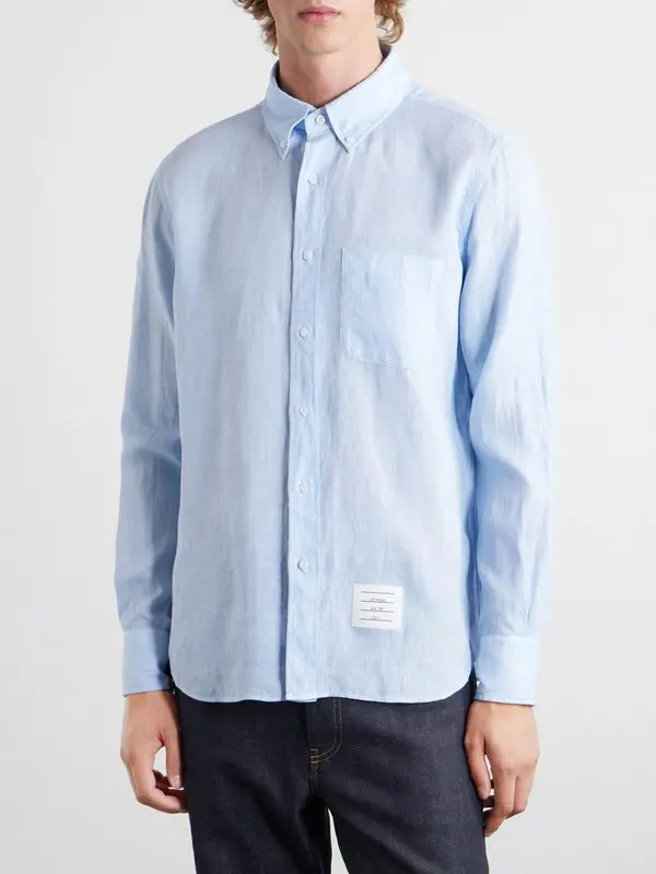 Thom Browne Garment-dyed Linen Shirt