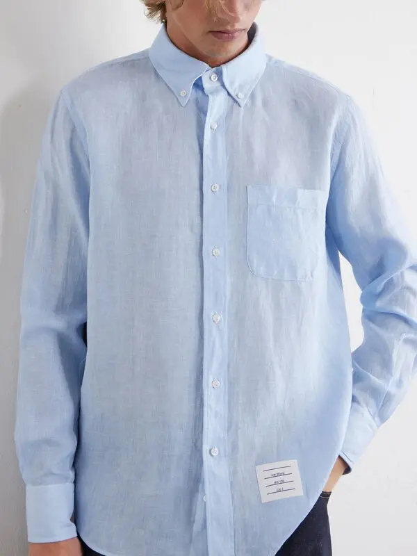 Thom Browne Garment-dyed Linen Shirt
