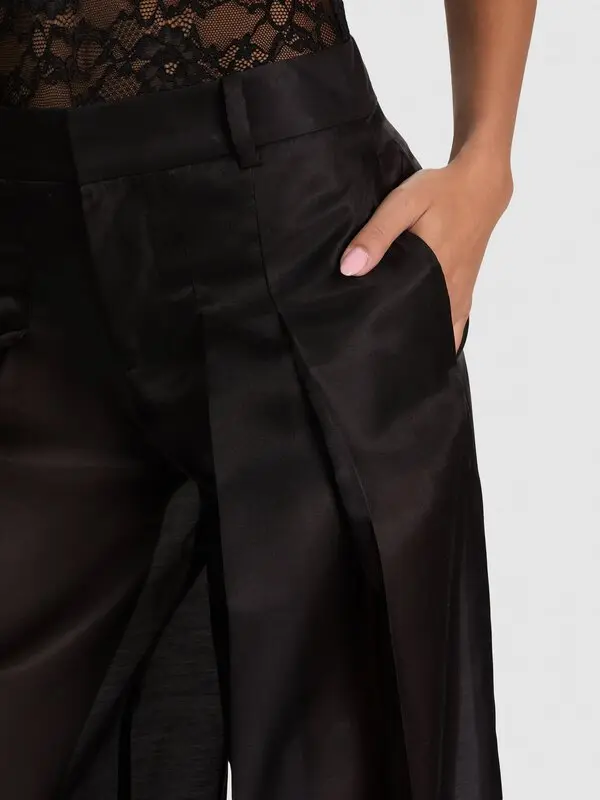 Alice + Olivia Blaire Pleated Sheer Pant
