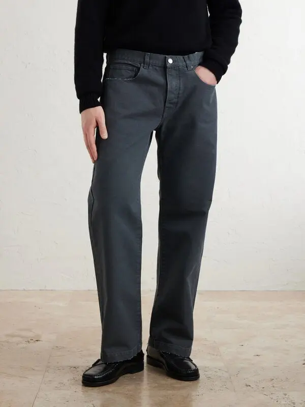 Massimo Alba Oceano Straight-leg Cotton Trousers