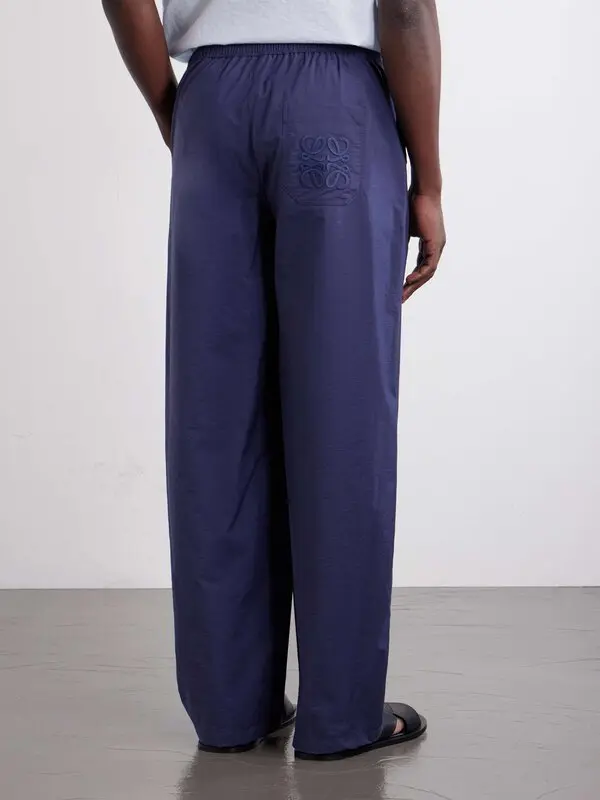 Loewe Paula's Ibiza Straight-leg Cotton-blend Drawstring Trousers