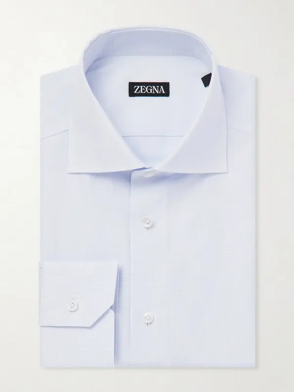 Zegna Trofeo Cotton-poplin Shirt - Blue