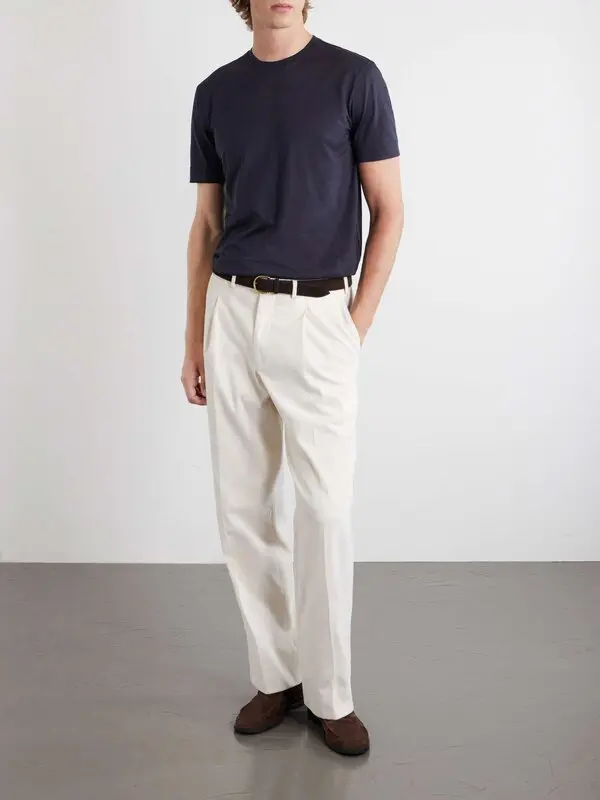 Zegna Cotton-jersey T-shirt - Navy