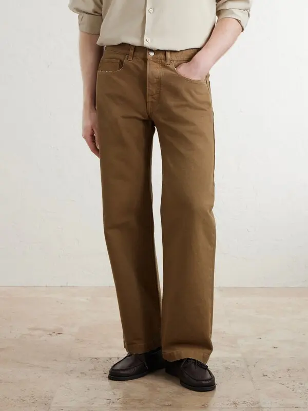 Massimo Alba Oceano Straight-leg Cotton Trousers