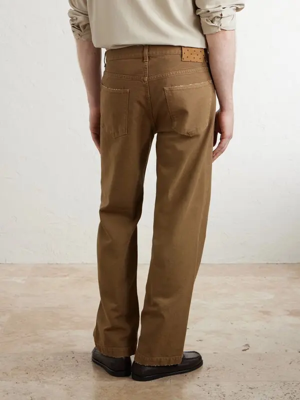 Massimo Alba Oceano Straight-leg Cotton Trousers