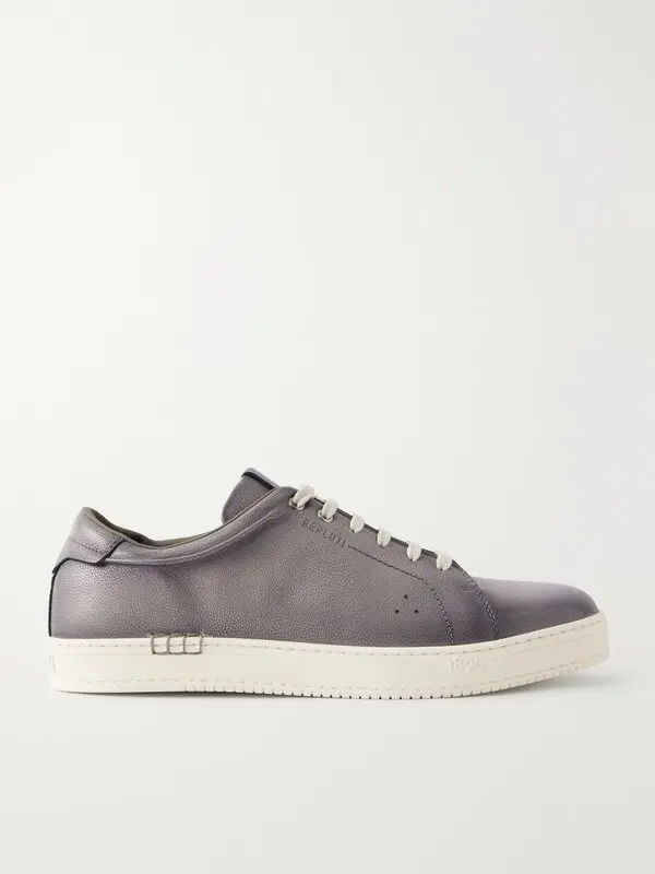 Berluti Playtime Venezia Leather Sneakers - Gray