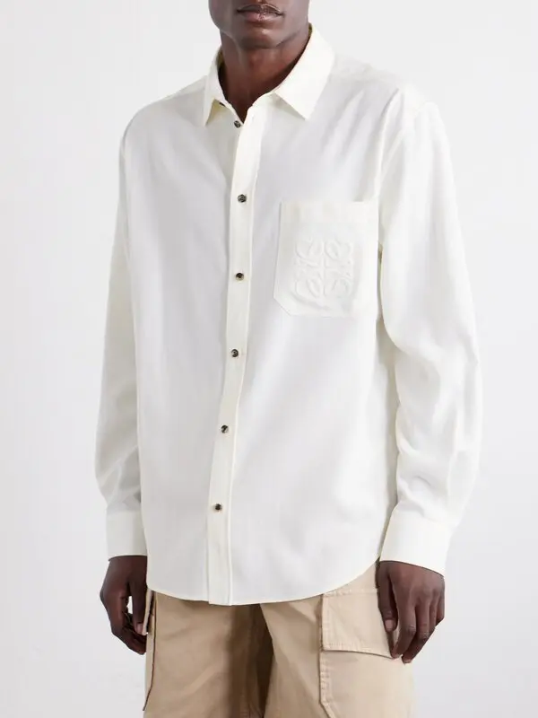 Loewe Paula's Ibiza Anagram-embroidered Lyocell-poplin Shirt