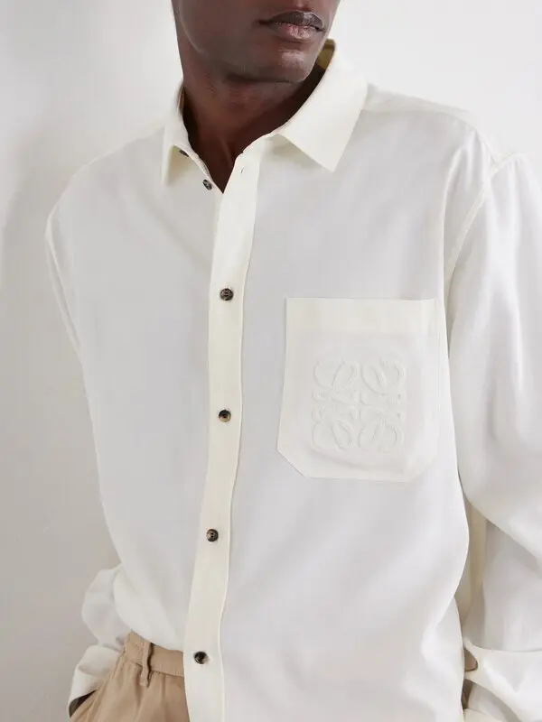 Loewe Paula's Ibiza Anagram-embroidered Lyocell-poplin Shirt