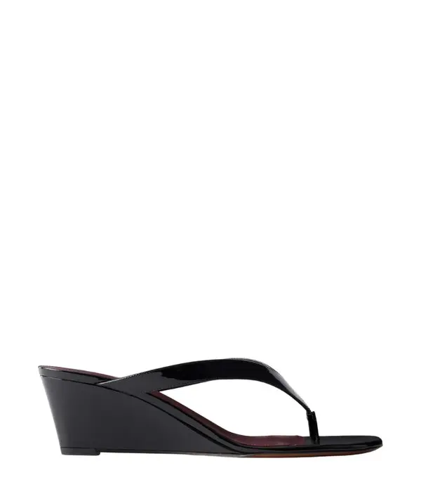 NEOUS Tercus Wedge Thong Sandals - Black
