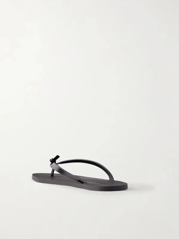 Saint Laurent Leather Pool Flip-flops - Black
