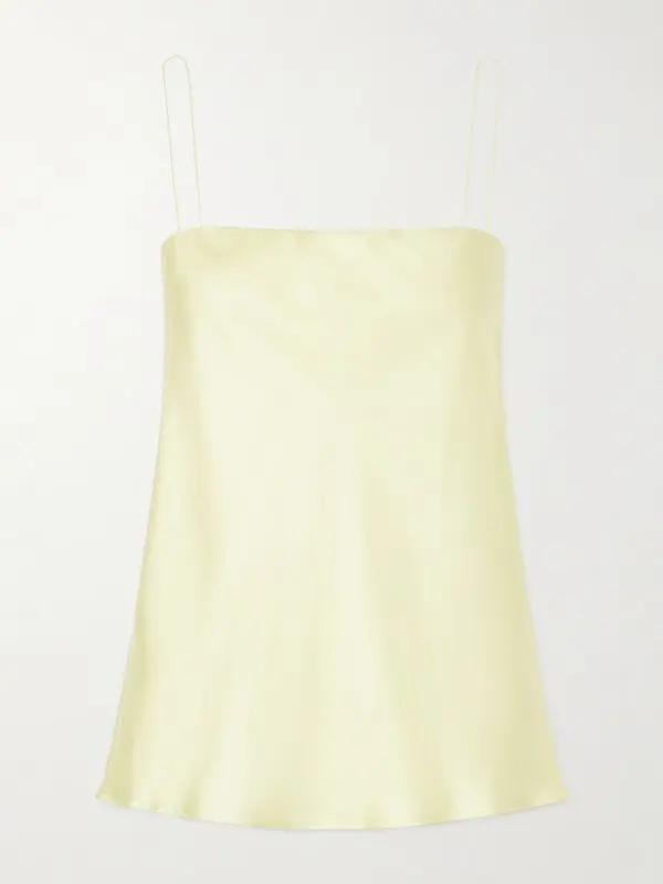 Another Tomorrow Silk-twill Camisole - Yellow