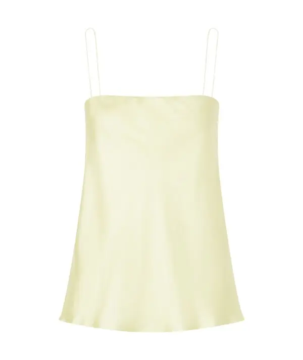 Another Tomorrow Silk-twill Camisole - Yellow