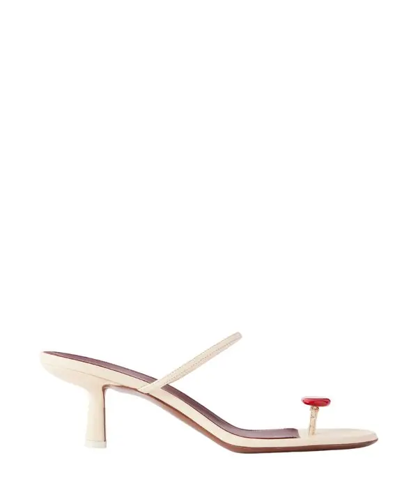 NEOUS Mondor 55 Leather Sandals - Neutrals