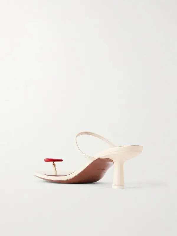 NEOUS Mondor 55 Leather Sandals - Neutrals