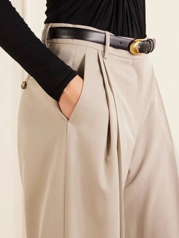 Stella McCartney Pleated Wool-twill Straight-leg Pants