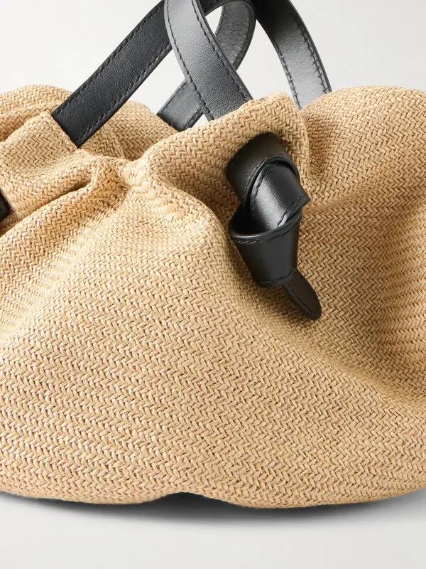 NEOUS Taurus 2.0 Raffia And Leather Shoulder Bag