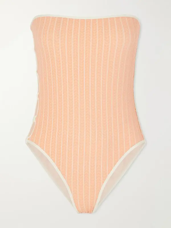 ERES Golden Cut-out Jacquard Swimsuit - Orange