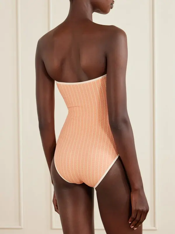 ERES Golden Cut-out Jacquard Swimsuit - Orange