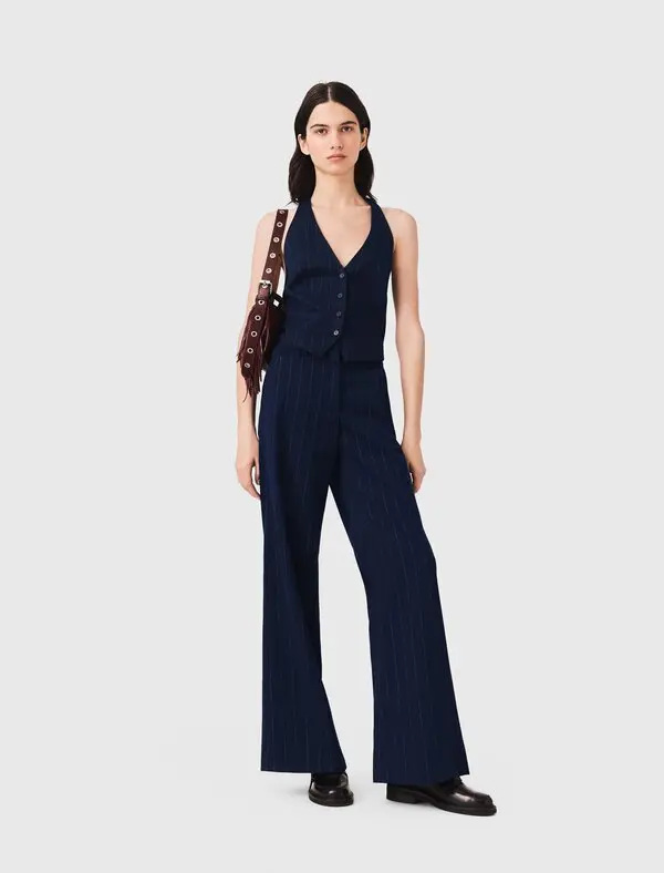 Maje Tailored Backless Top - Navy
