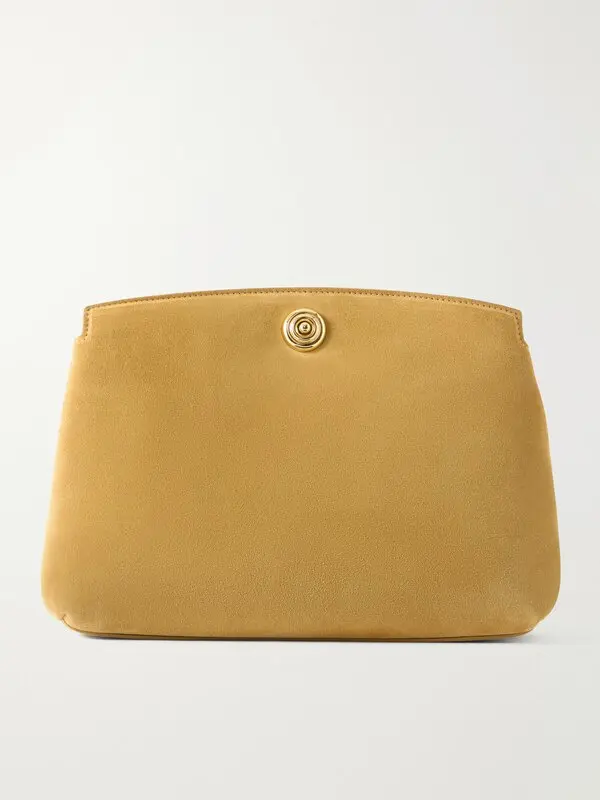 LIFFNER Pushlock Suede Clutch - Neutrals
