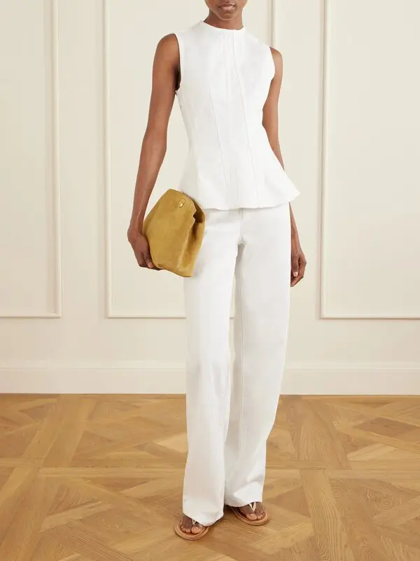 LIFFNER Pushlock Suede Clutch - Neutrals