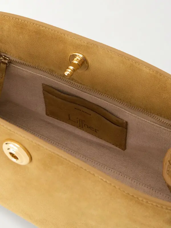 LIFFNER Pushlock Suede Clutch - Neutrals