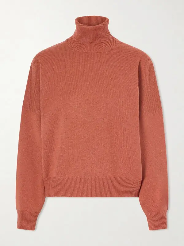 Brunello Cucinelli Cashmere Turtleneck Sweater - Orange