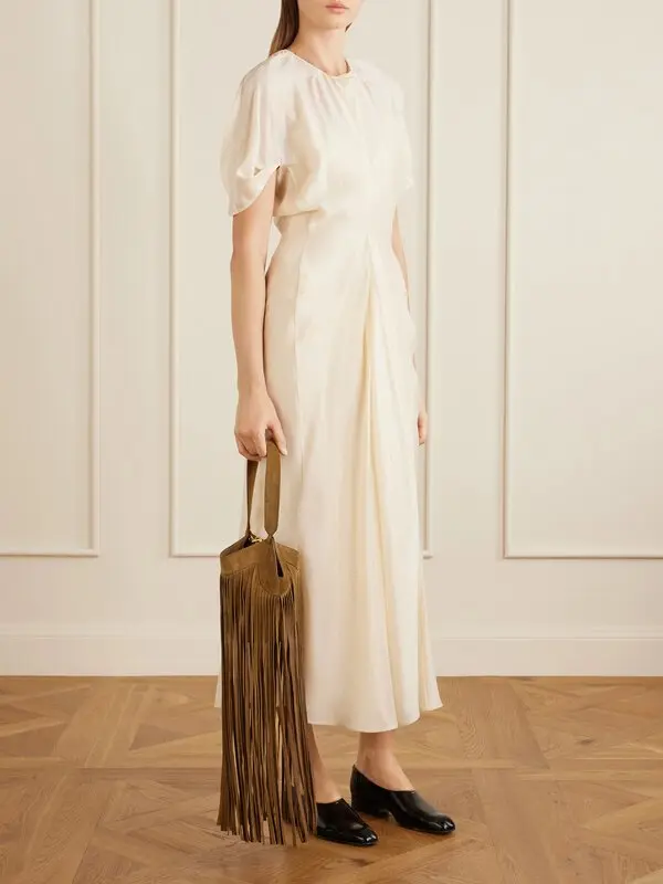 Khaite Ria Silk-blend Midi Dress