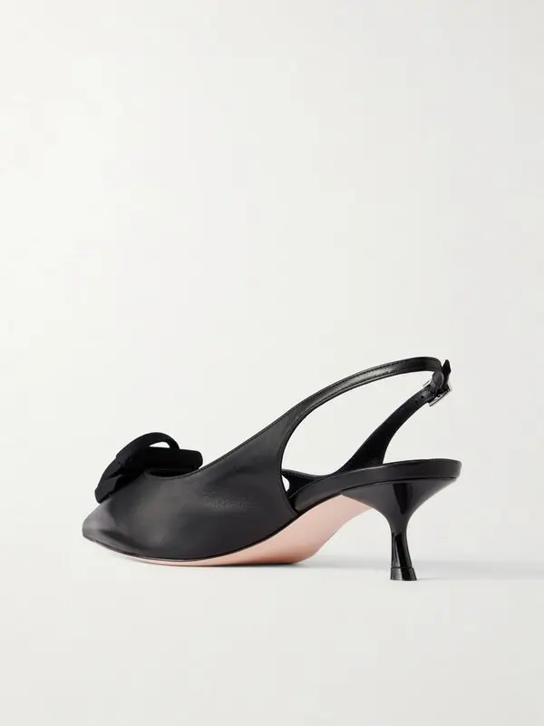 ROGER VIVIER I Love Vivier Roses Slingback Pumps - Black
