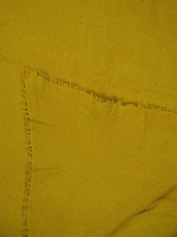 Maison De Vacances Hand-knitted Cashmere Throw With Fringe - Yellow