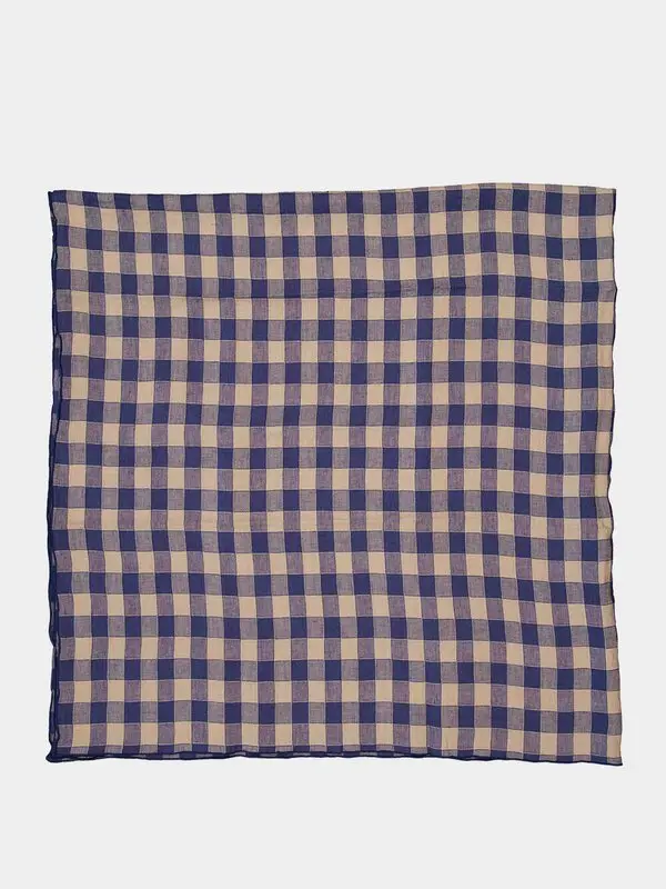 Maison De Vacances Bourdon Vintage Vichy Tablecloth - Blue