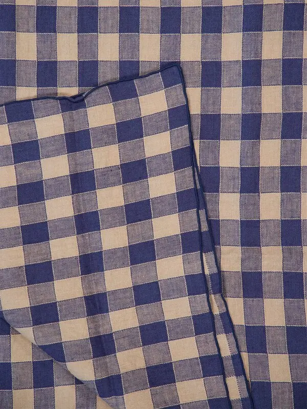 Maison De Vacances Bourdon Vintage Vichy Tablecloth - Blue