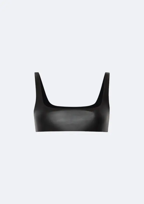 Lapointe Stretch Faux Leather Bra Top